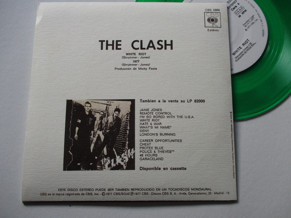 THE CLASH white riot 7" spanish repro 100 only – Savage Amusement