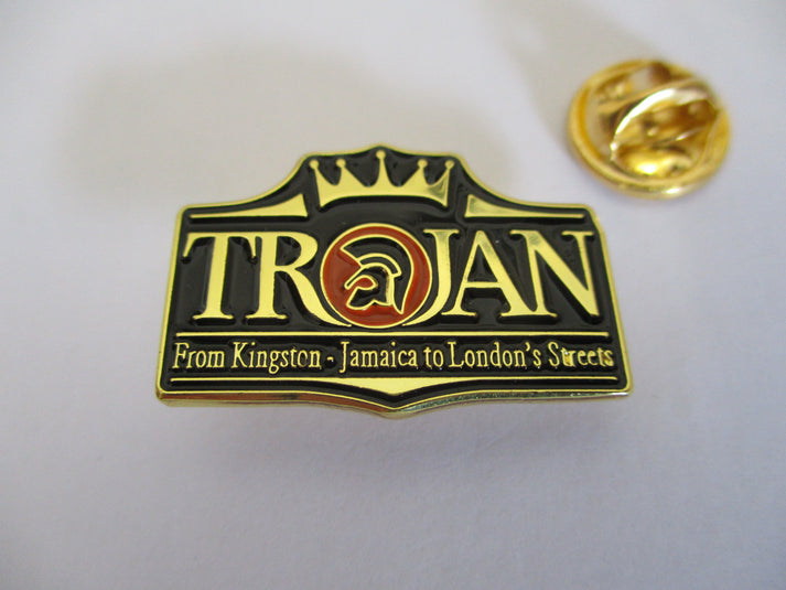 TROJAN crown SKA METAL BADGE (gold) – Savage Amusement