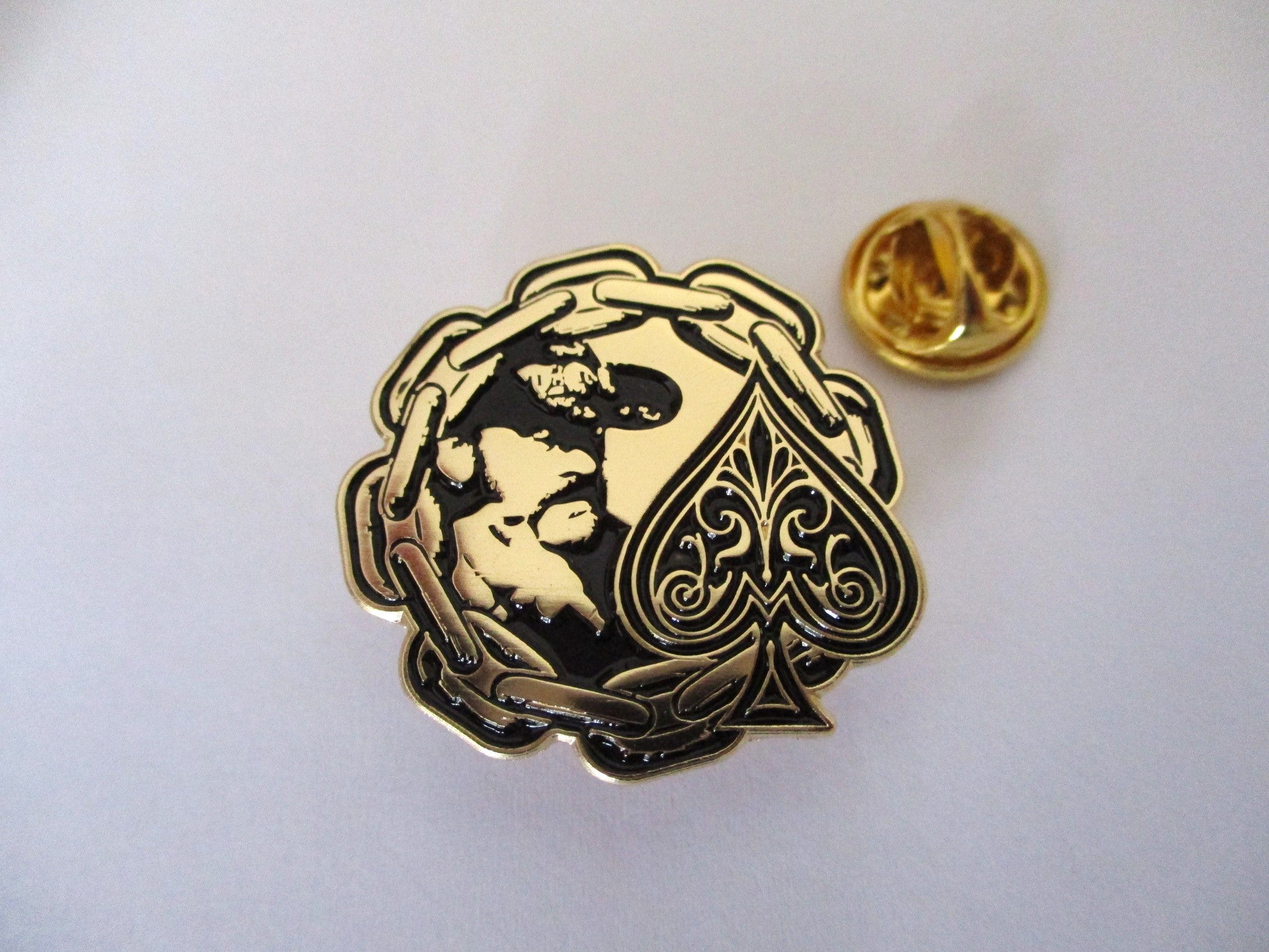 LEMMY MOTORHEAD ROCK PUNK METAL BADGE (gold) – Savage Amusement