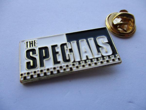 THE SPECIALS checked logo SKA METAL BADGE gold – Savage Amusement